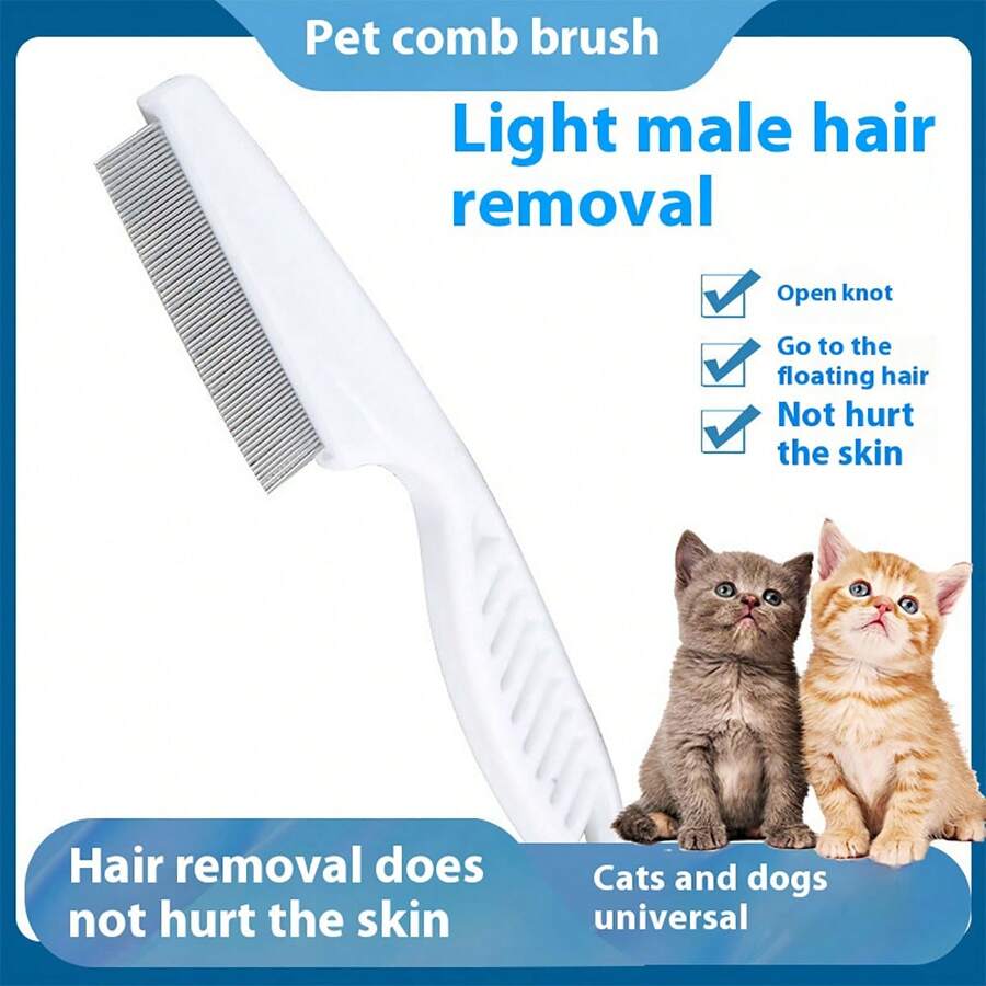 1pc. Cat Flea Comb Cat Tooth Comb Pet In-Line Steel Comb For Dog Lice ...