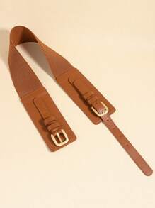 1pc Minimalist Fashion Elastic Waist Belt, Versatile PU Leather ...