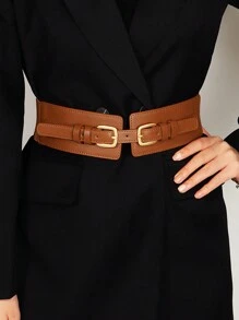 1pc Minimalist Fashion Elastic Waist Belt, Versatile PU Leather ...