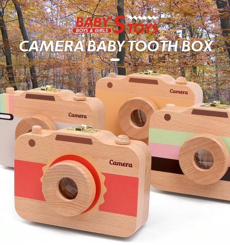 Tooth Fairy Box Camera Shape Keepsake Box For Baby Teeth, Hair, And ...