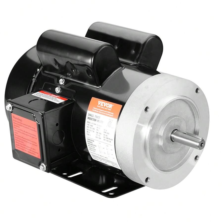 SKYSHALO 1.5HP Electric Motor 3450 Rpm AC 115V230V 56C Frame Air ...