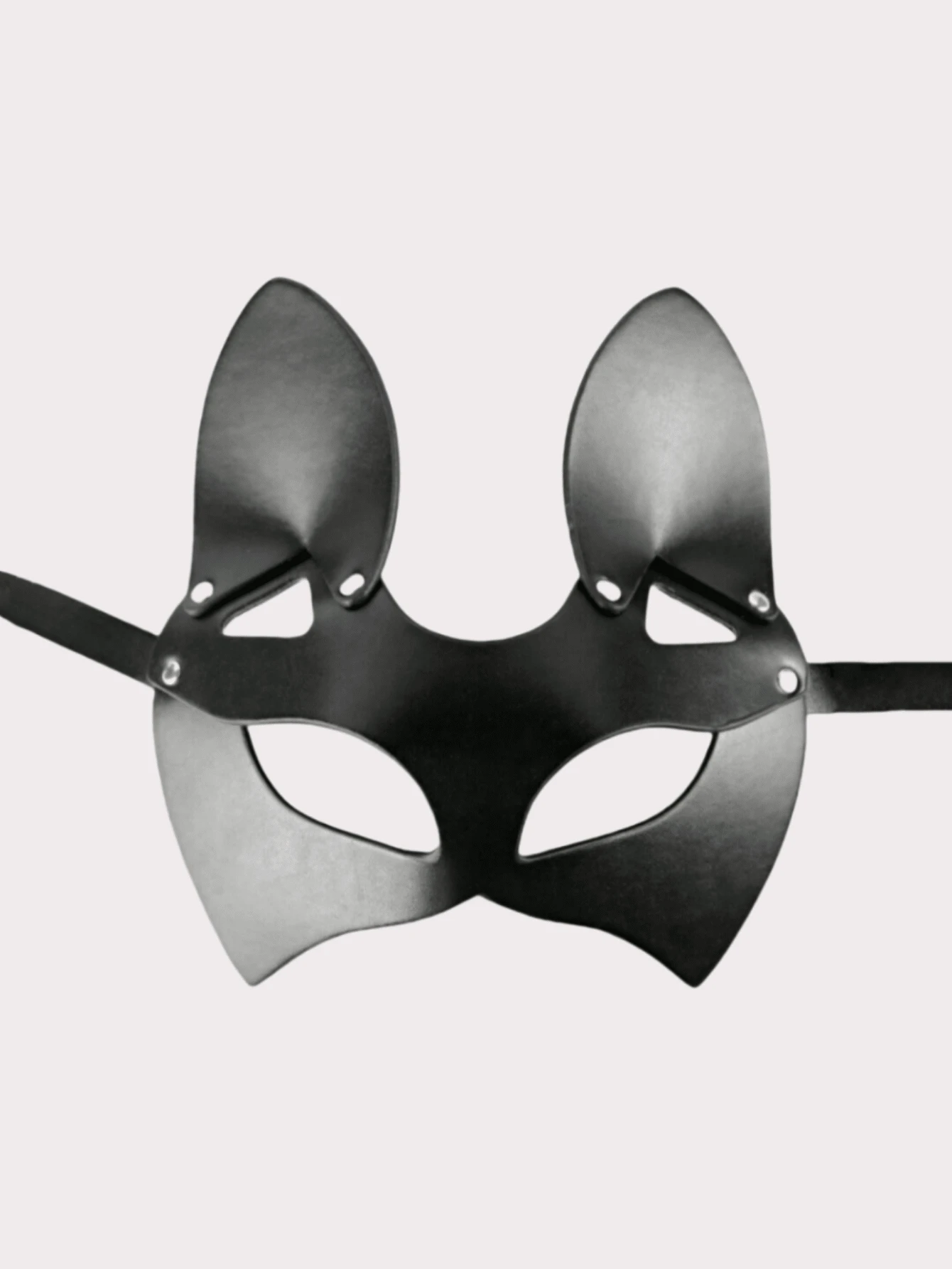 1pc Cosplay Masquerade Leather Face Mask, Cat Ear Design, Random Style ...