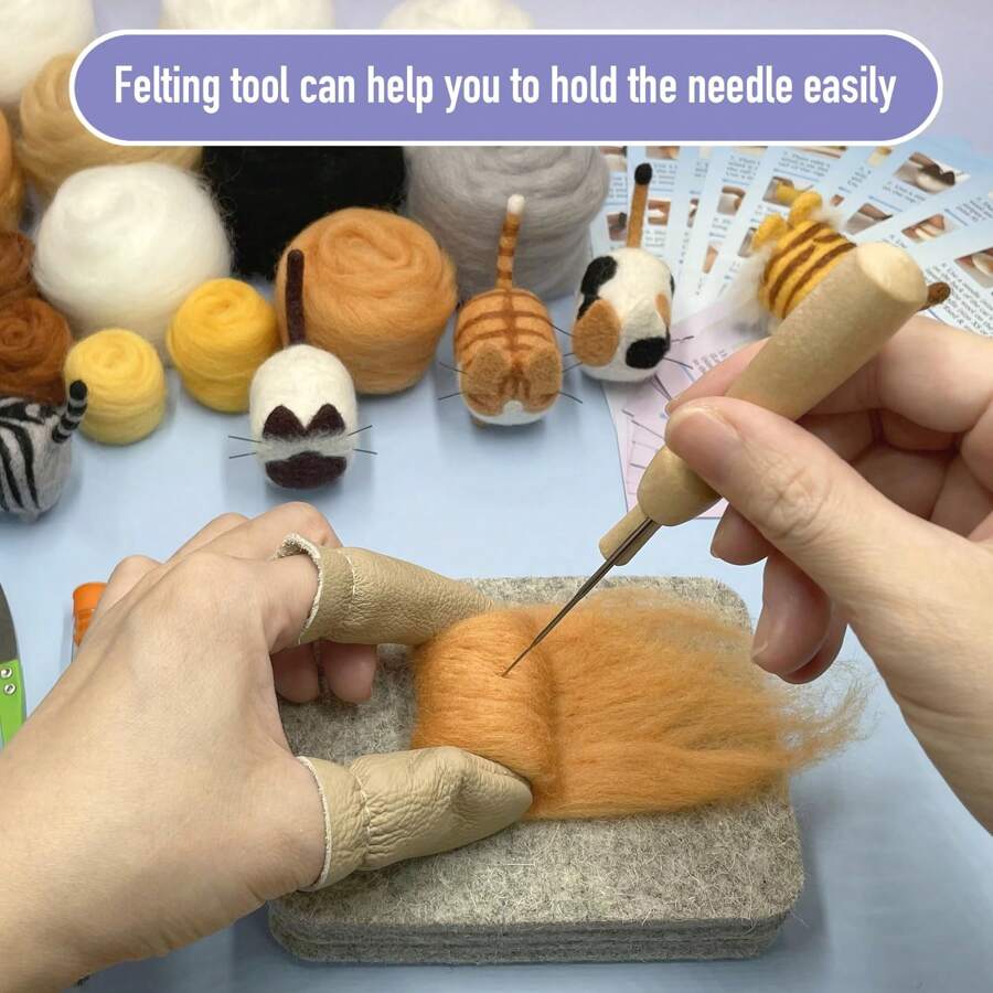 Needle Felting Kit, DIY Crafts For Adults Women, Hobby Kit With Felting ...