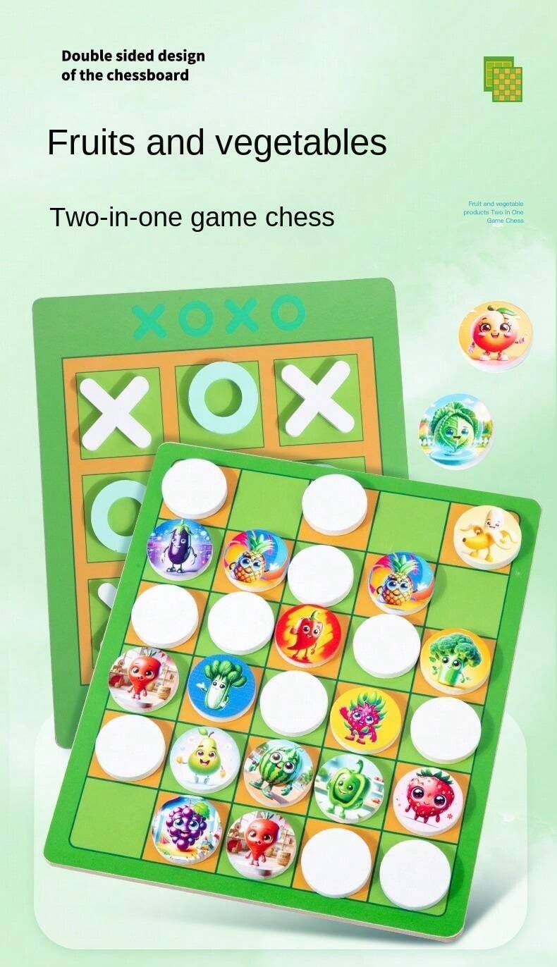 Montessori Memory Game, Wooden Flip Flap Checkers, Tic Tac Toe, Animal ...