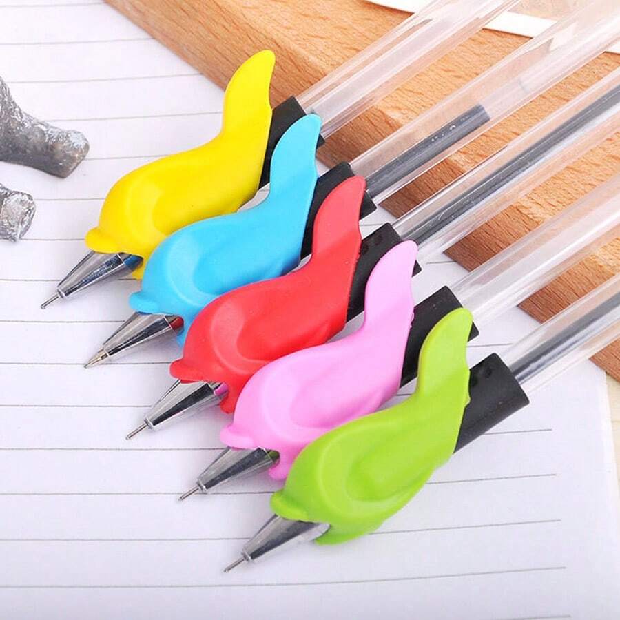 70pcs/Pack Assorted Color Fish & Dolphin Pencil Grip Tool, Pencil ...