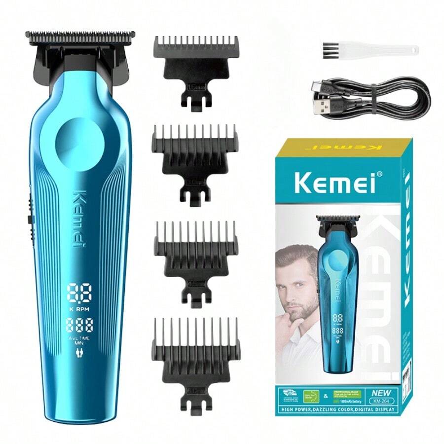 Kemei KEMEI Km-264 Salon Rechargeable Trimmer Clipper High Speed Motor ...