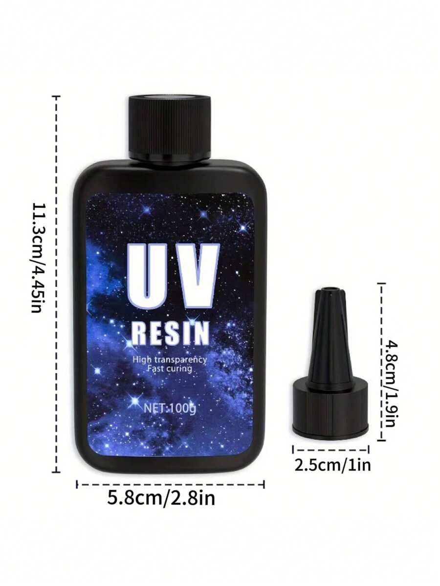100g/200g/300g/400g/500g UV Resin High Viscosity Crystal Clear Thick UV Resin Kit, Quick-Curing ...