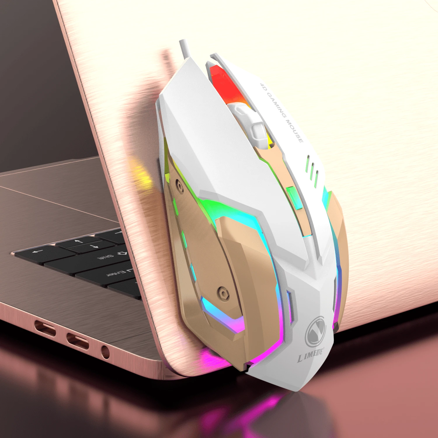 Wired Gaming Mouse With Breathing RGB LED, Plug And Play, Ergonomic USB ...