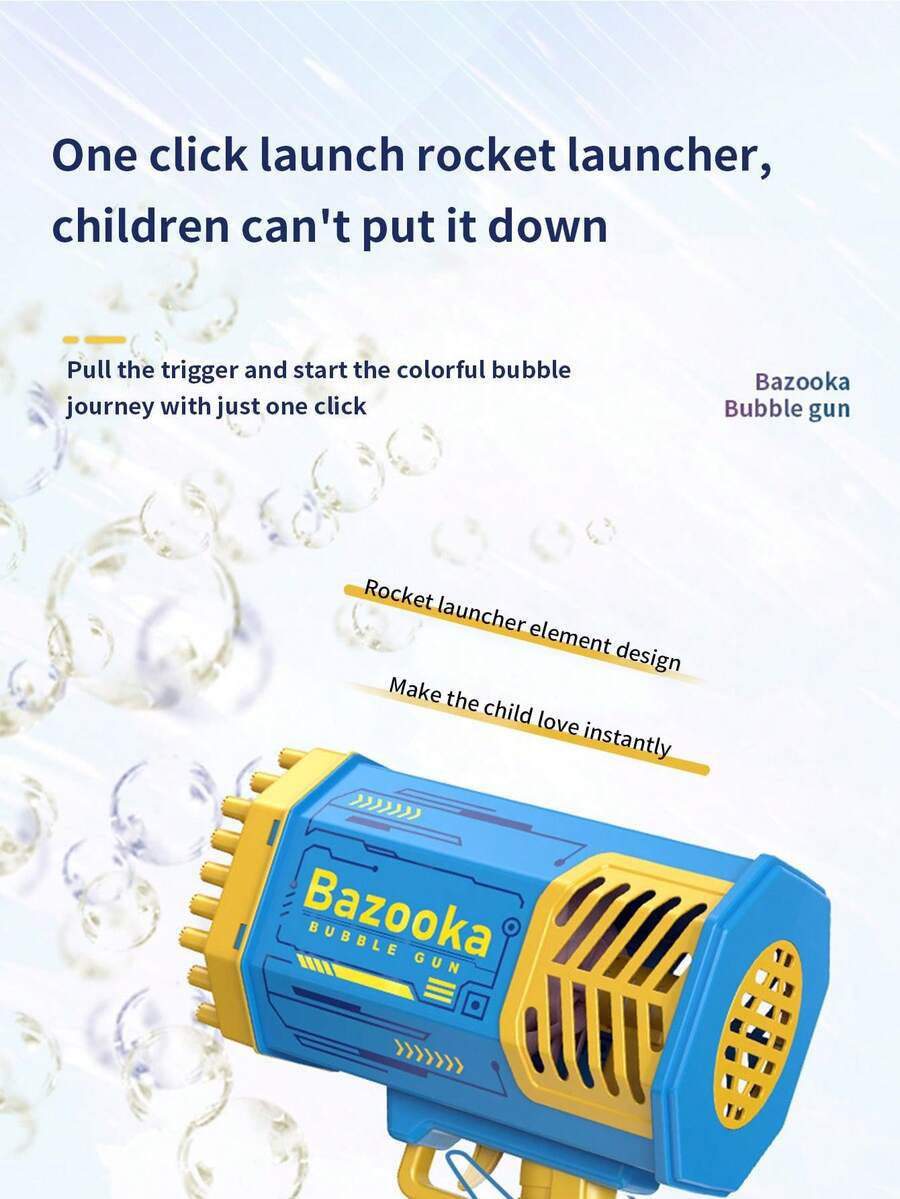 Bestselling 69-Hole Rocket Launcher Bubble Machine, Automatic Handheld ...