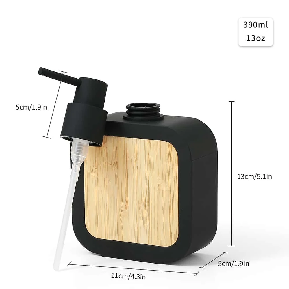 Elegant Soap Dispenser With Bamboo Decoration - Rust-Resistant Pump For ...