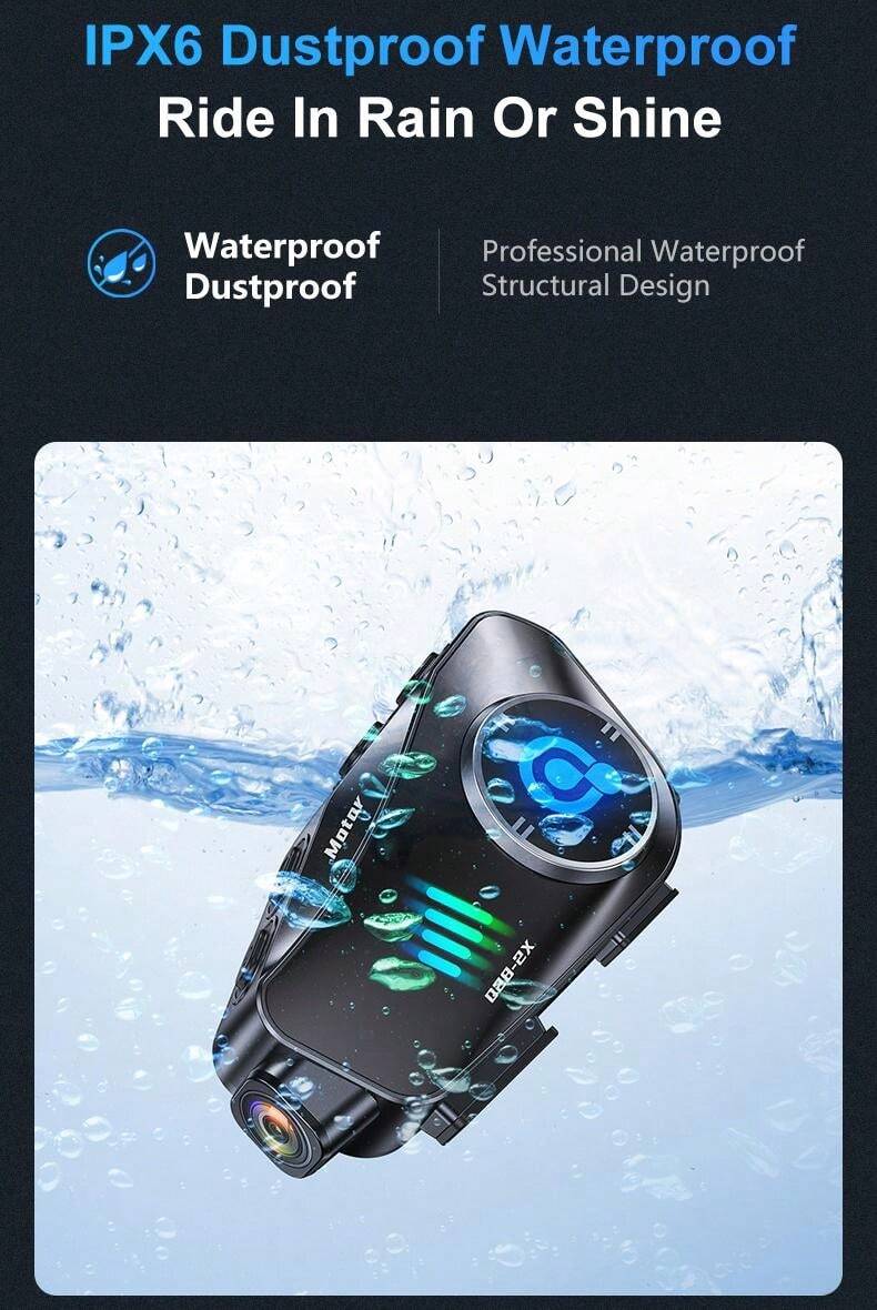 Casco de motocicleta Bluetooth Intercom Q28-2X, lente ultra gran ...