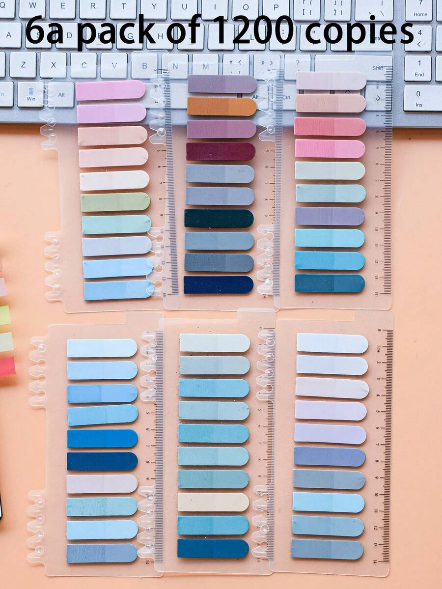 1200 Sticky Note A Total Of 6 Types A Package Index Sticker Translucent ...