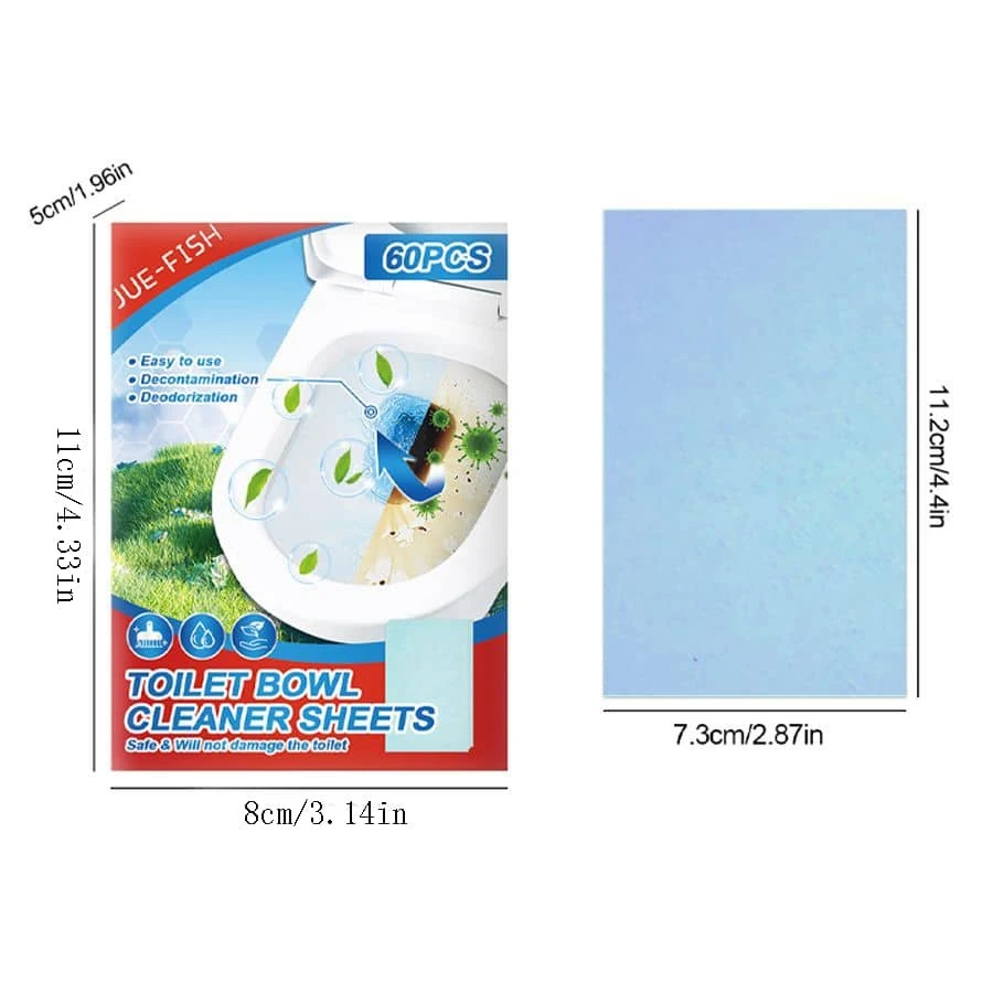 60pcs Jue-Fish Toilet Cleaning Tablets, Low Odor Toilet Cleaner ...