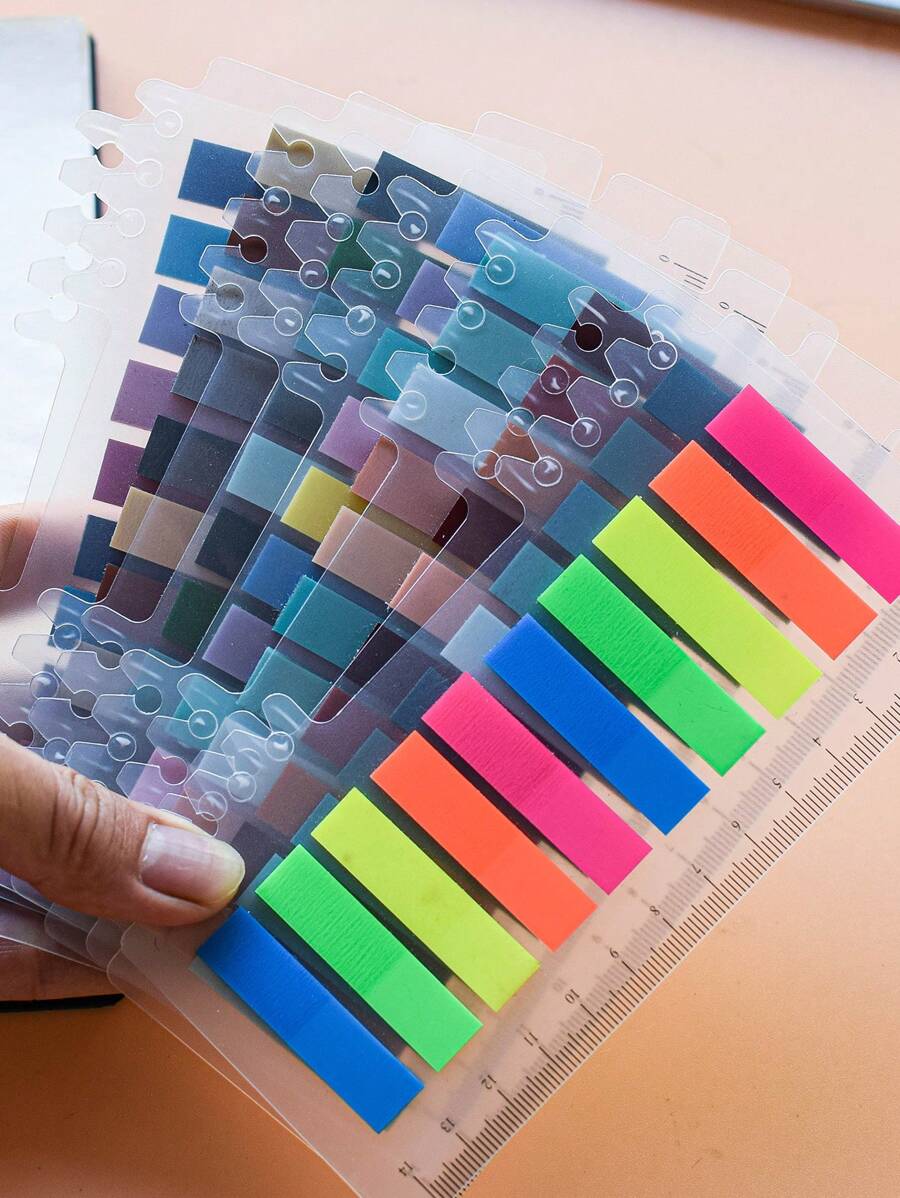 1 Package Of 8 Types Of Sticky Note, A Total Of 1600 Translucent Index ...