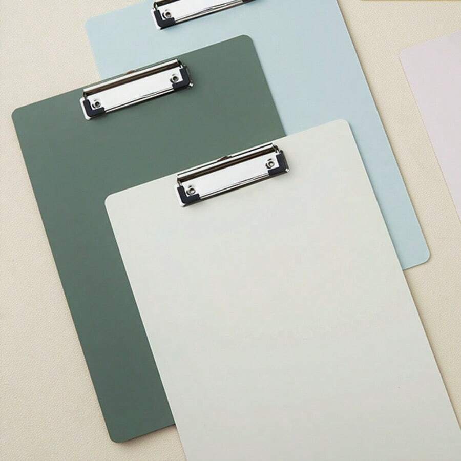 1pc A4 Size Pp Plastic Clipboard With Hardboard, For Writing, Drawing ...
