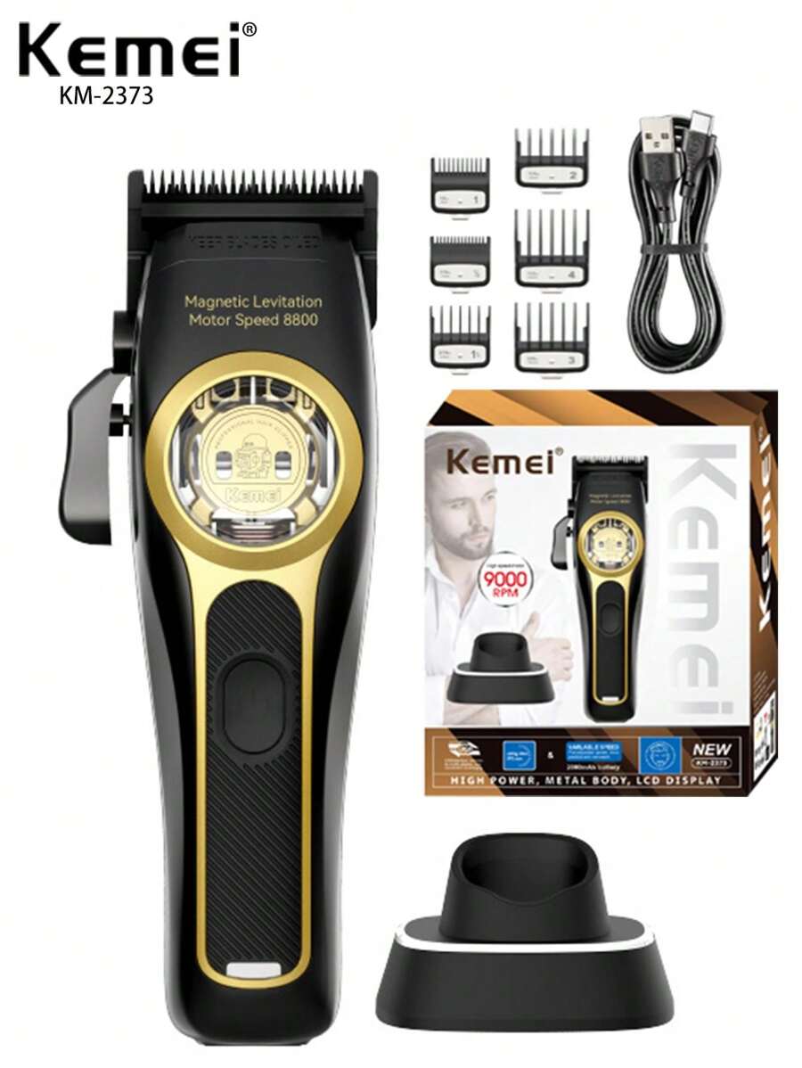 Kemei Professional Barber Hair Clipper Magnetic Levitation Motor ...