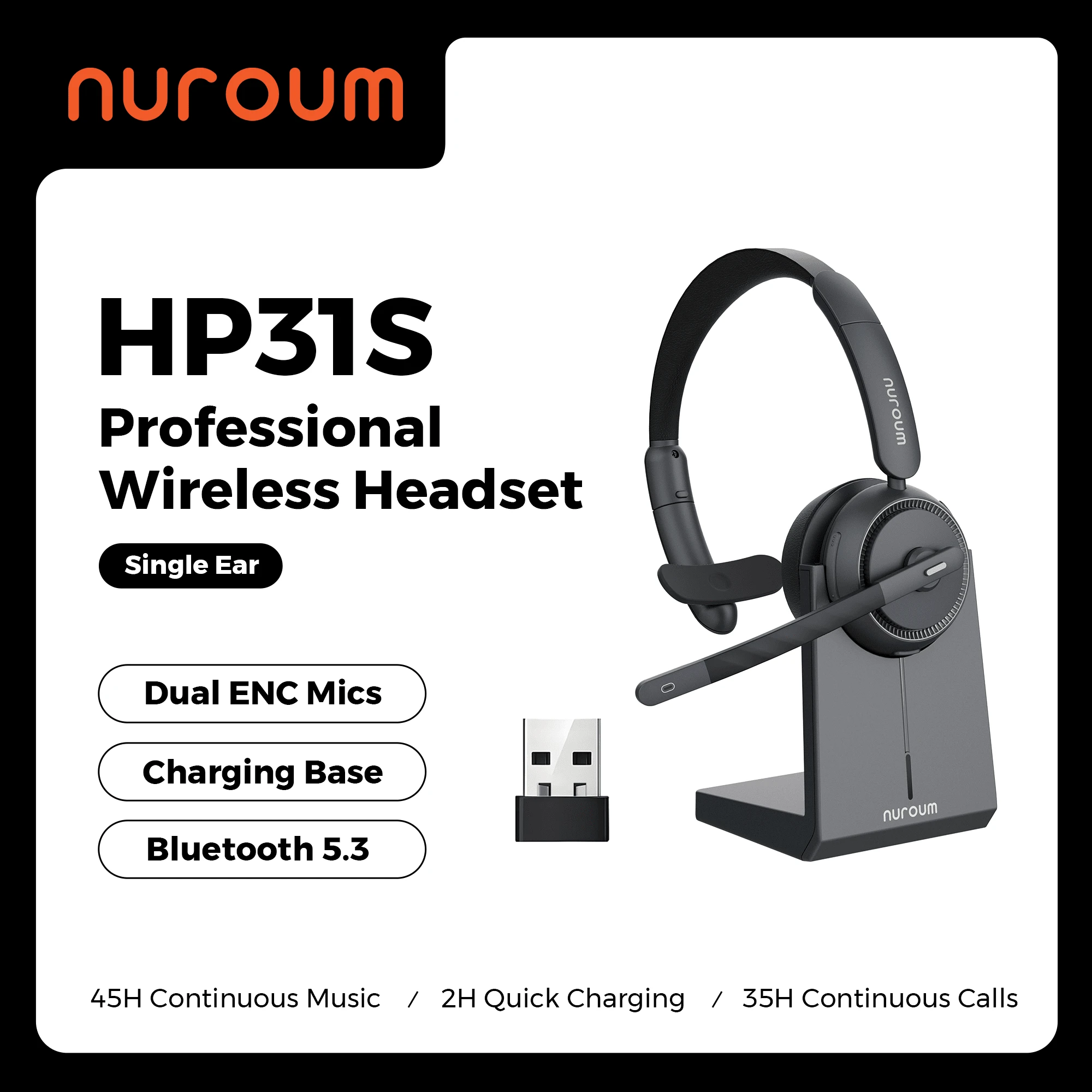 nuroum Nuroum HP31-S Wireless Bluetooth ENC Technology AI Noise ...