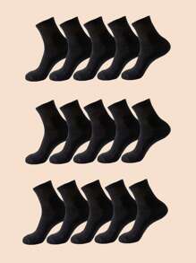 5pairs/15pairs Women's Solid Color Ankle Socks Breathable Moisture ...