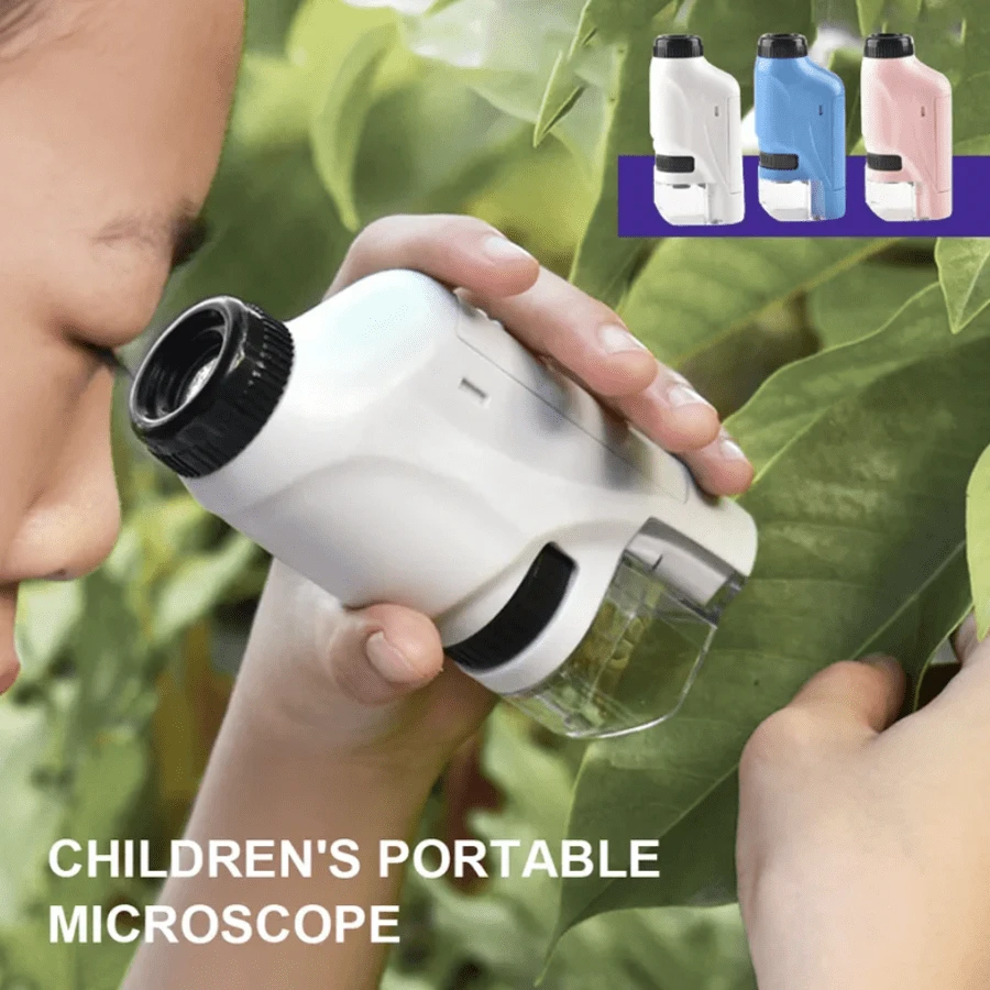 Handheld Portable Children's Microscope Outdoor Toy Exploration Science ...