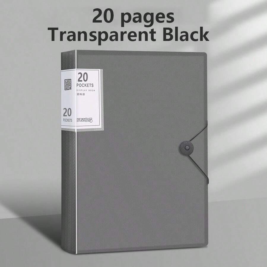 1pc Semi-Transparent Document Folder, Clear Sleeve File Folder, Multi ...