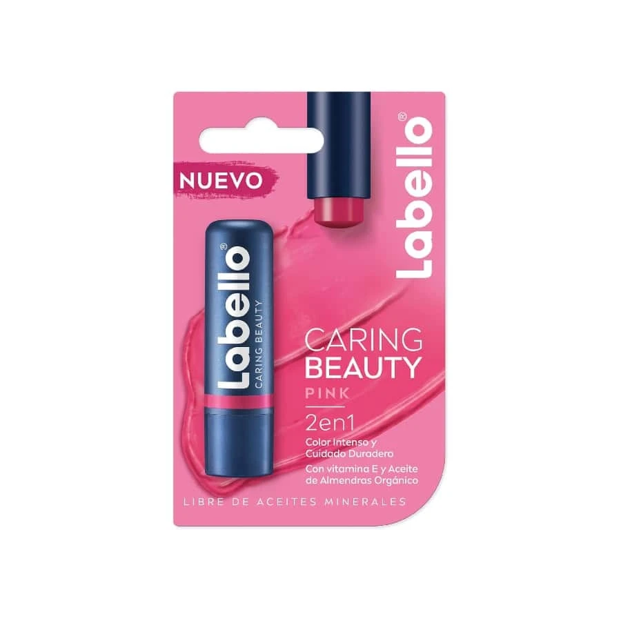 NIVEA LABELLO Bálsamo Labial Caring Beauty (4.8 g), Color Intenso y ...