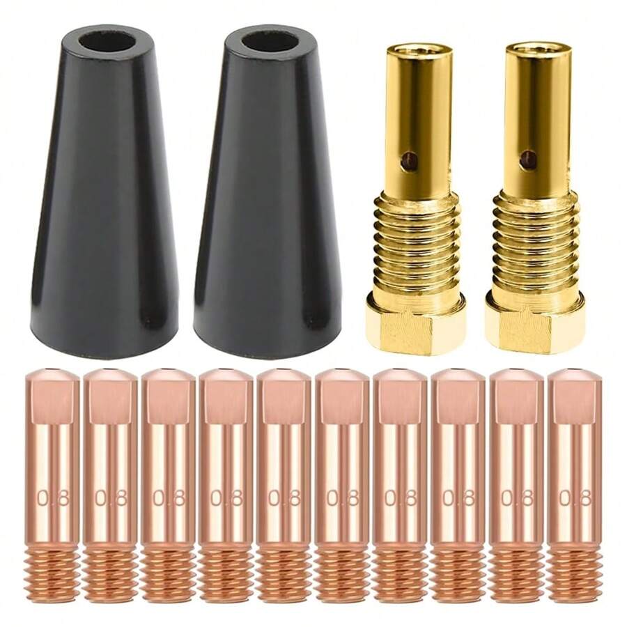 0.030" Gasless Nozzle Tips Kit Flux Cores Nozzle Contact Tips Gas ...