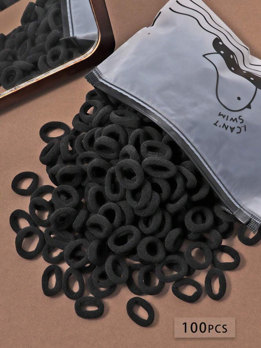 100pcs Small Hair Ties For Women, High Elasticity Durable Leather Hair ...