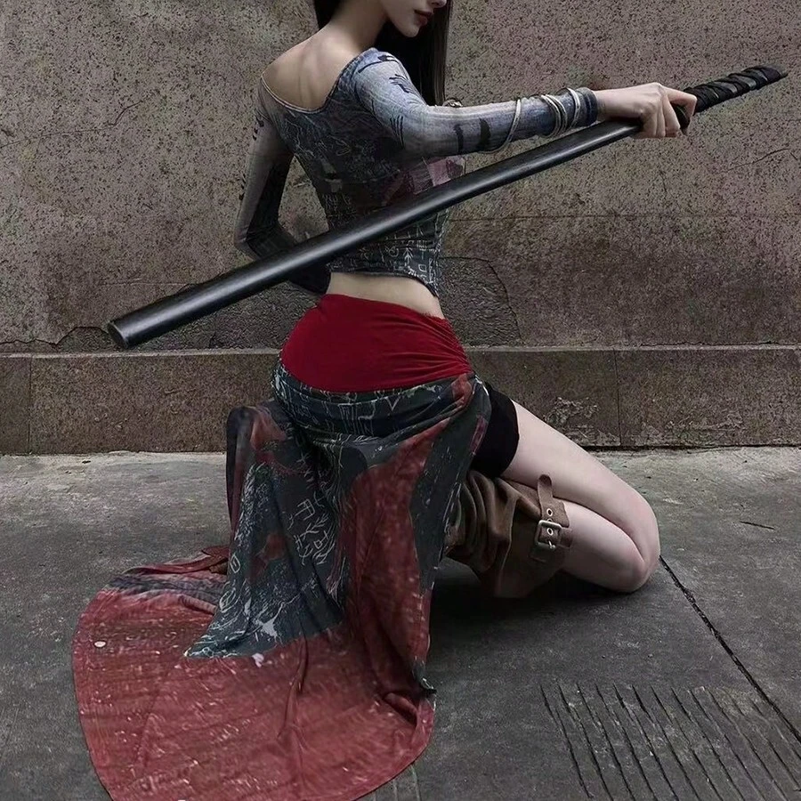 Espada Samurai Katana de Madeira, Espada de Madeira Hanbo, Espada de Prática de Iaido Kendo com ...