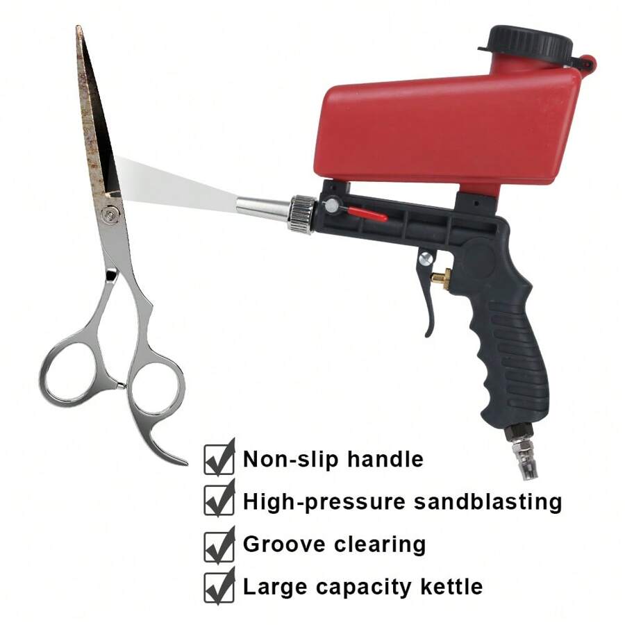 Portable Gravity Sand Blaster Sandblasting Gun 90psi Small Sand ...