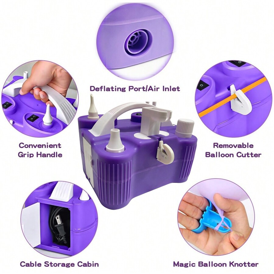 Balloon Pump Electric 3-In-1 Portable Air Pump For Inflatables And ...