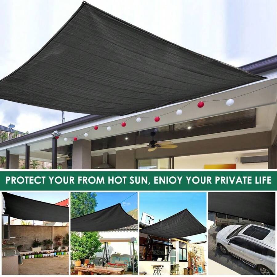 100% Polyethylene Black Shade Cloth, Extra Long Lasting Net Fabric With ...