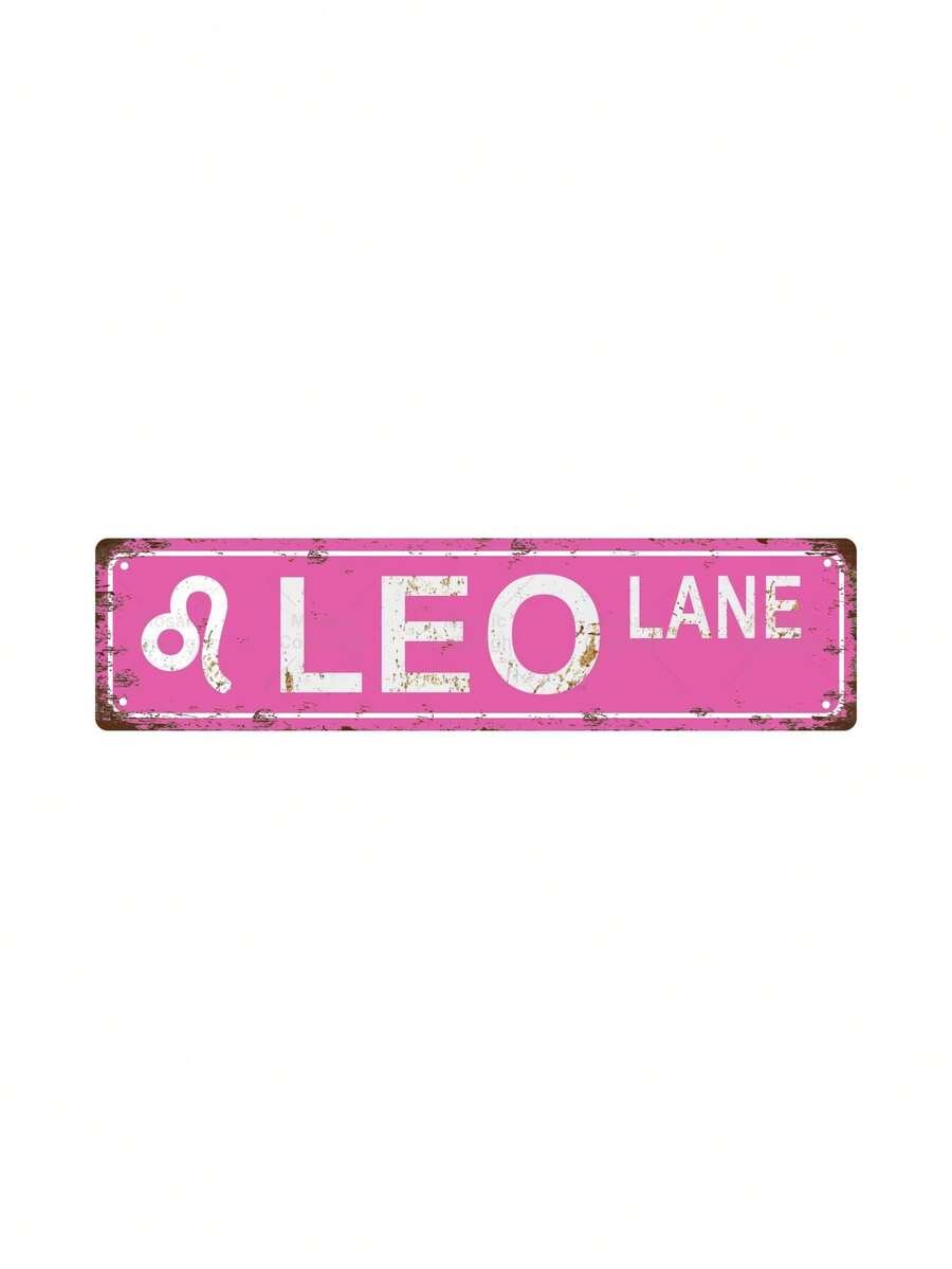 1pc, "LEO LANE" Funny License Plate Metal Tin Sign ( 15.75" X 3.94 ...