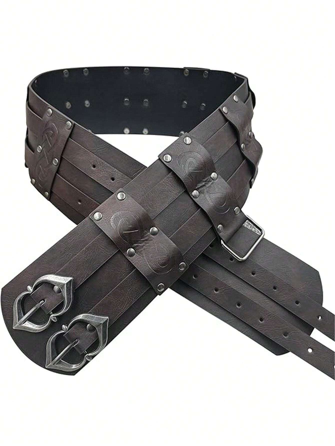 Cinturón ancho vikingo, cinturón de armadura medieval tipo corset de ...