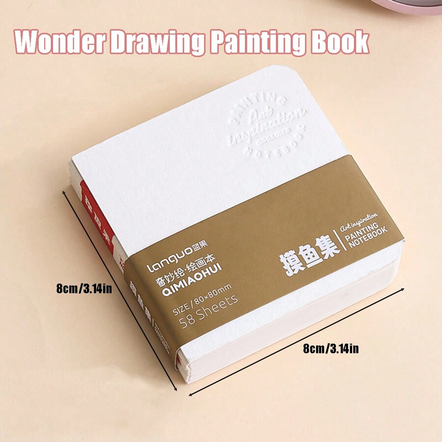 Acrylic Marker Sketchbook, Thick White Card Paper, Mini Portable ...
