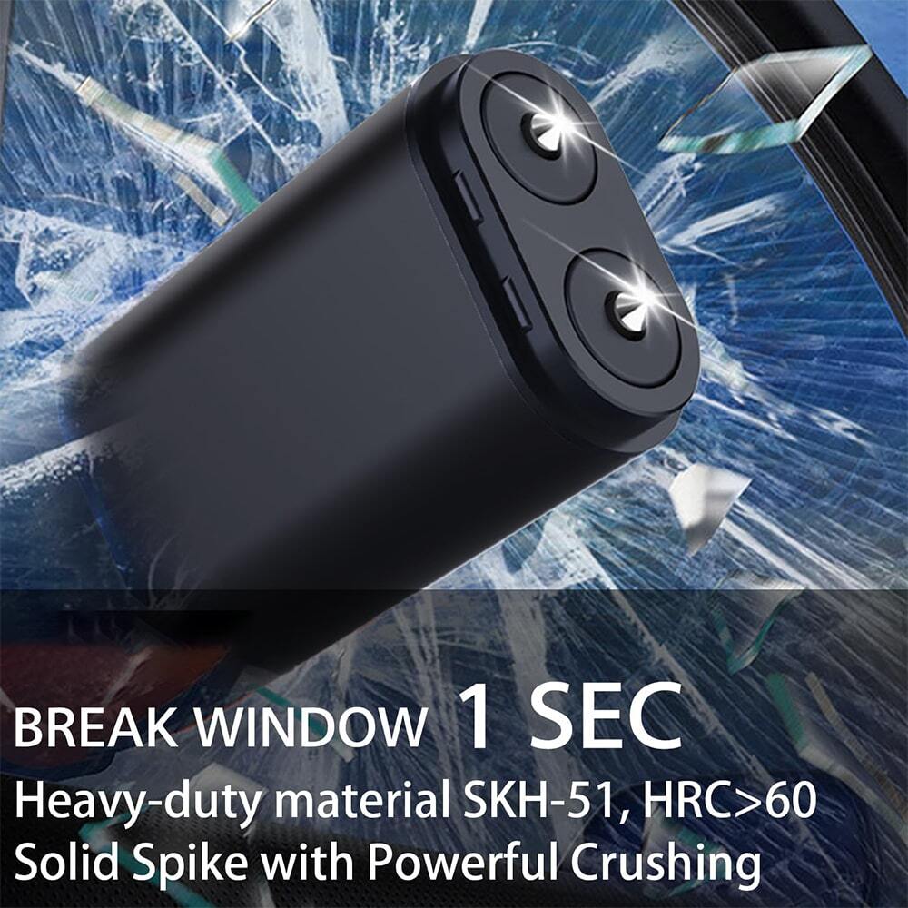 Double Hammer Head Car Window Glass Breaker, Compact 2-In-1 Car ...