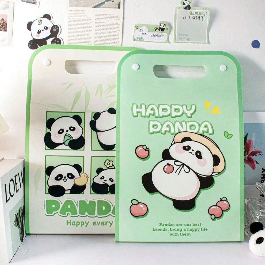 [1 Pack] Panda Folder Storage Bag Paper Cartoon Storage Large Capacity ...