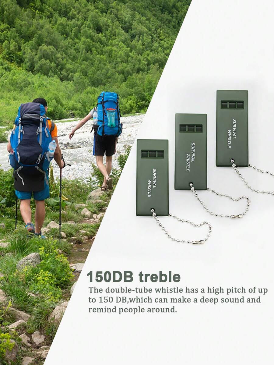 3pcs Multi-Tone Survival Whistle, Outdoor Hiking Camping Escape ...