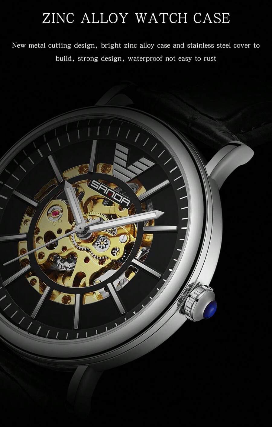 SANDA Sanda 2024 New 7010 Belt Fully Automatic Mechanical Fashion Trend ...