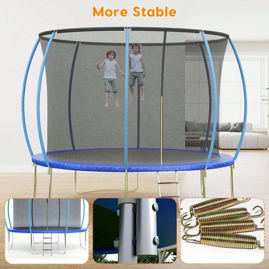 Trampoline 10FT 12FT 14FT 16FT, Trampolines For Teenager& Adults, Trampoline With Enclosure ...