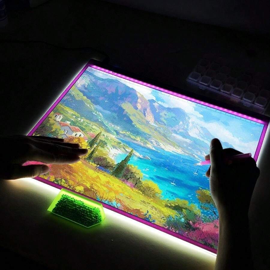 1pc Purple A3/A4/A5 LED Light Pad, Ultra-Thin Portable High Brightness ...