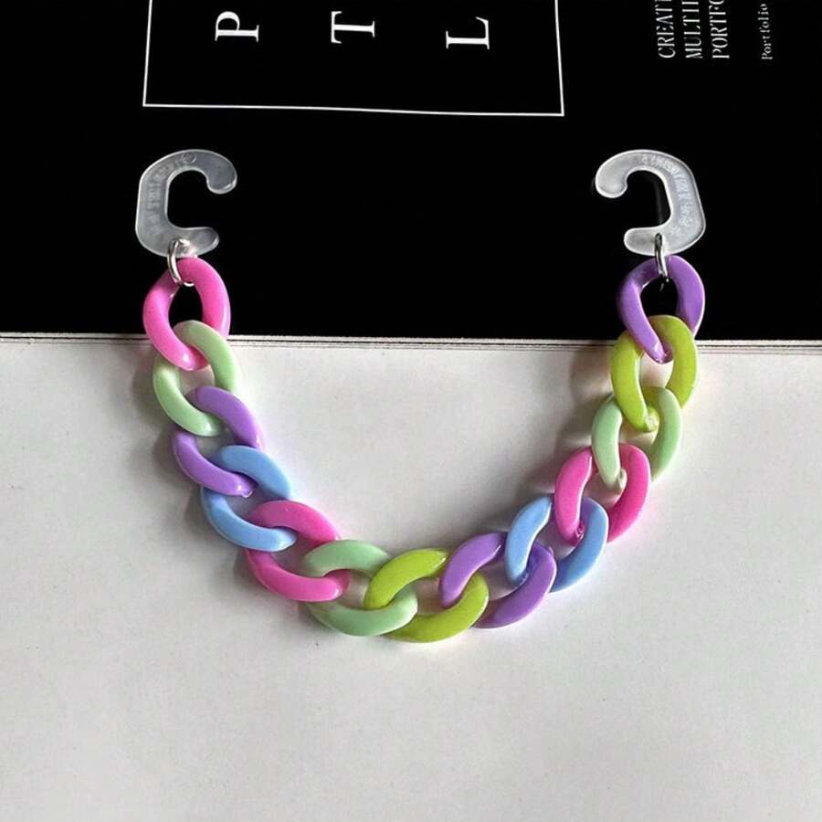 1 Piece Of Versatile Candy Colored Acrylic Shoe Chain, Detachable Hole ...