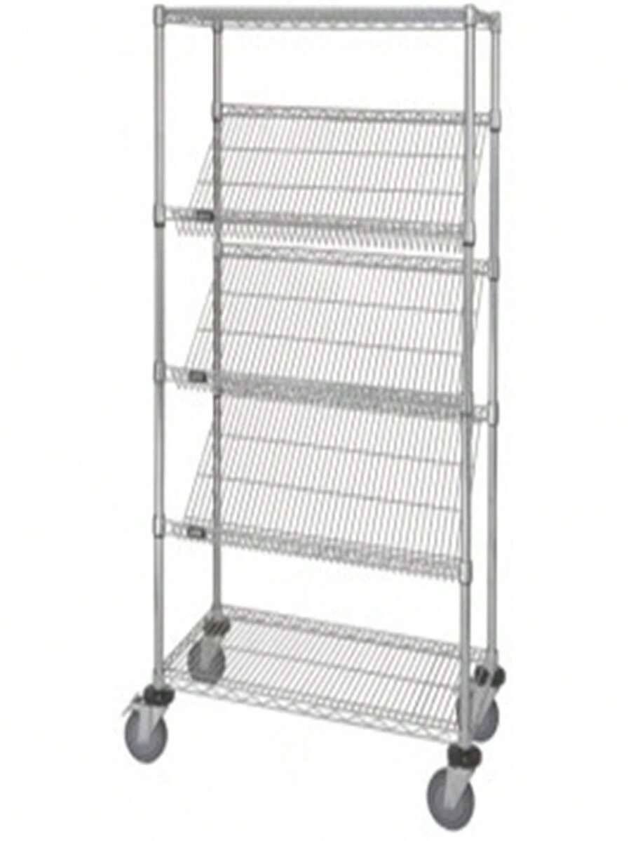 Unbeatablesale Quantum Storage M1836SL6C Mobile Chrome 5 Wire Shelving ...