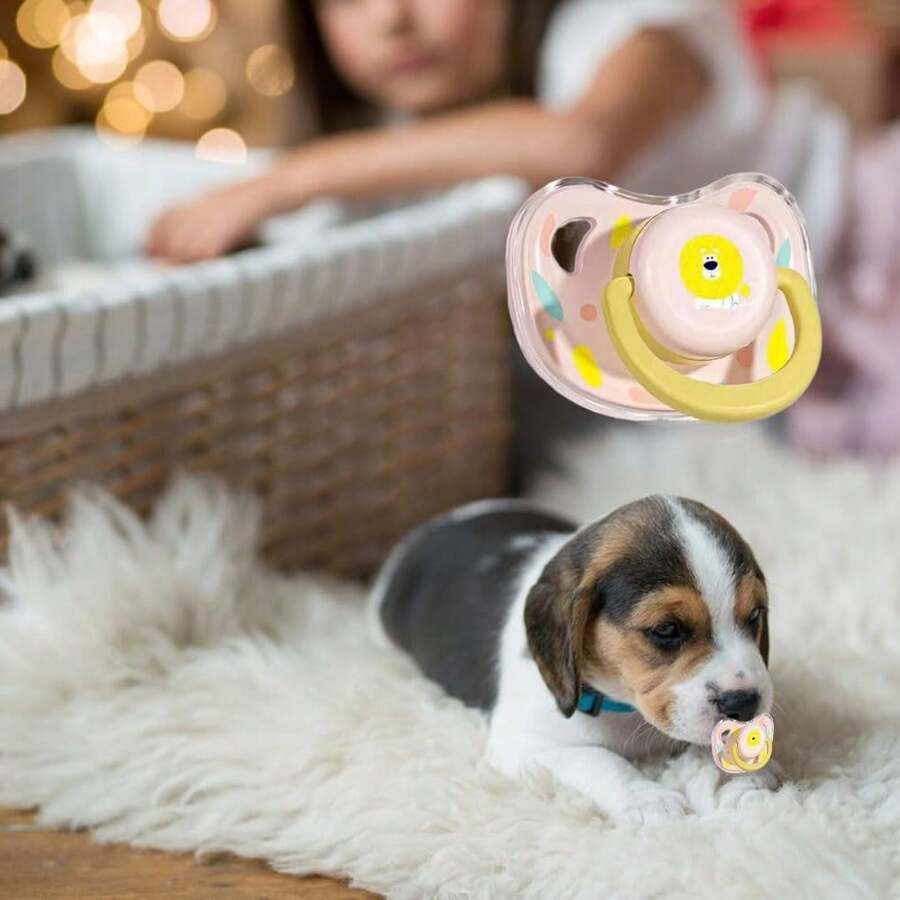 Pet Dog Silicone Pacifier, 2024 Upgraded Dog Pacifier Chew Toy Pet ...