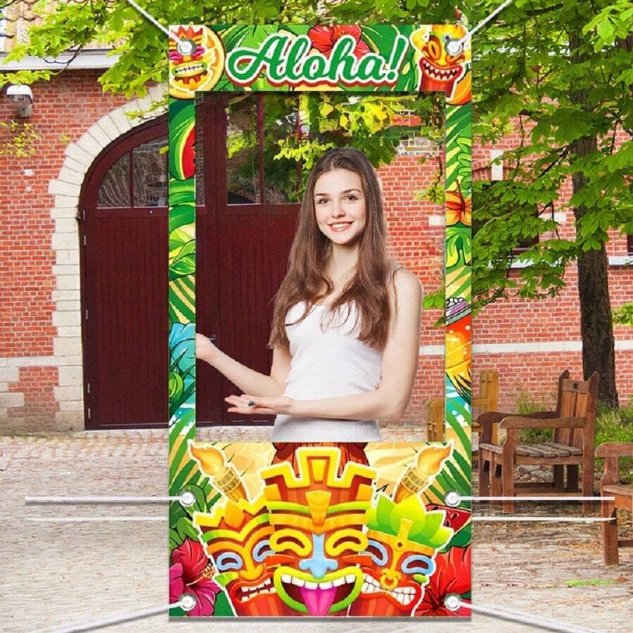 Hawaiian Party Decorations Aloha Luau Party Photo Booth Props Tropical ...
