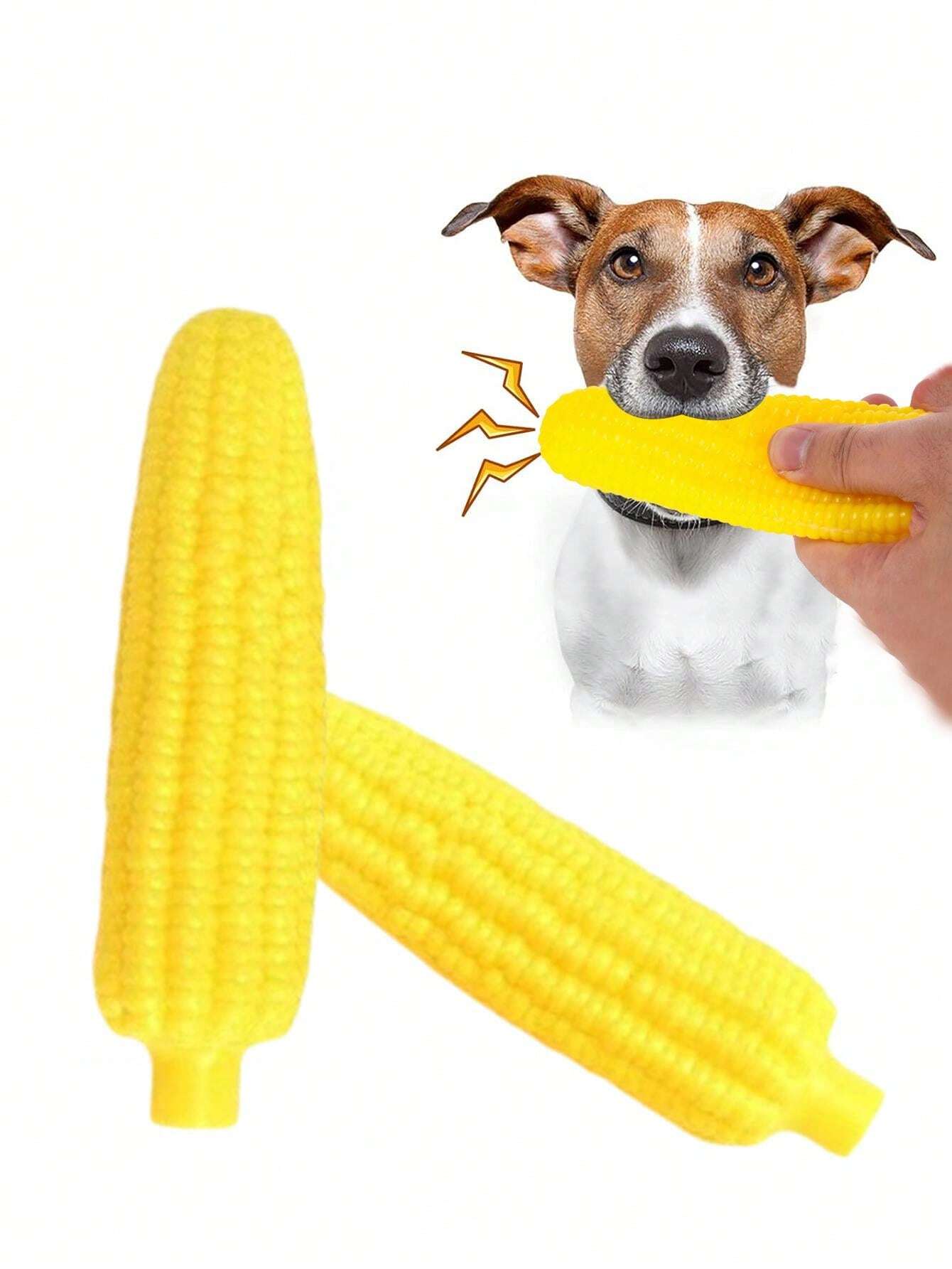 Pet Corn Chew Toy, Sound Squeaky Toys For Dogs & Cats, Dental Care And ...