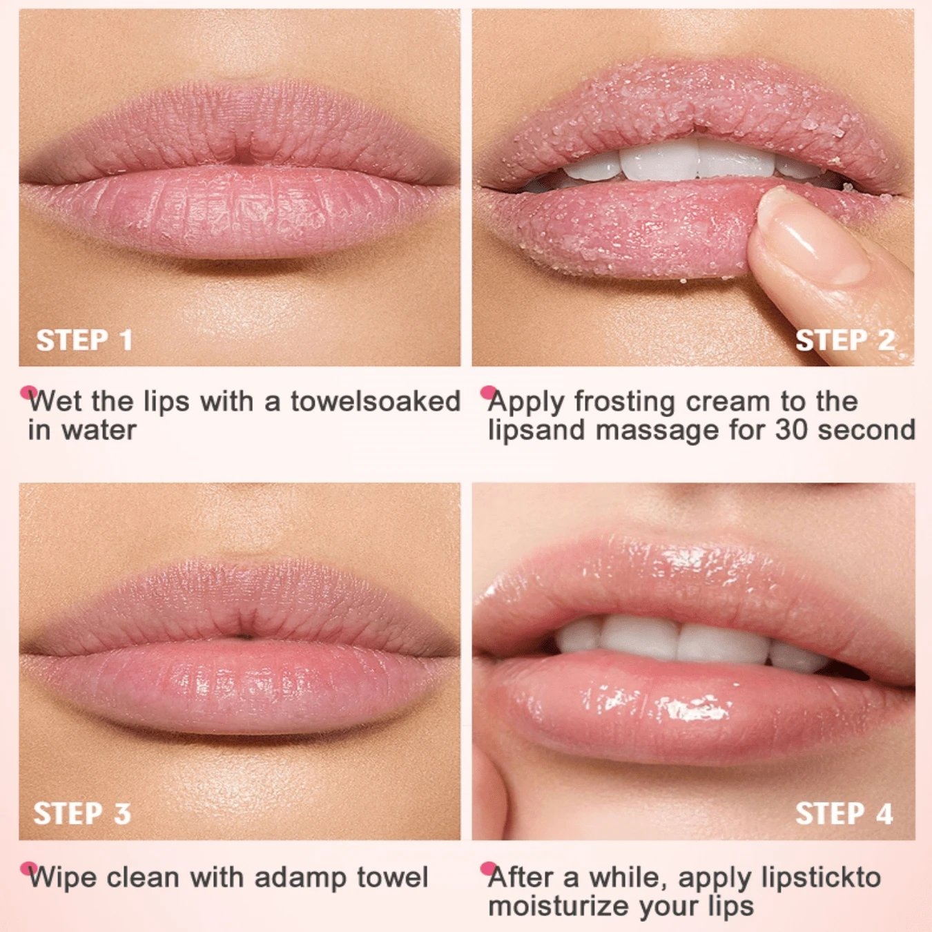 MISS FACTORX Exfoliante de labios con sabor a melocotón - 30g ...