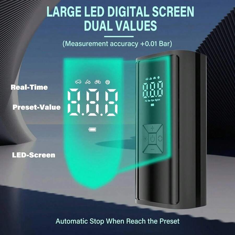 Tire Inflator Car Air Pump Compressor Electric Portable Auto 12V Volt ...