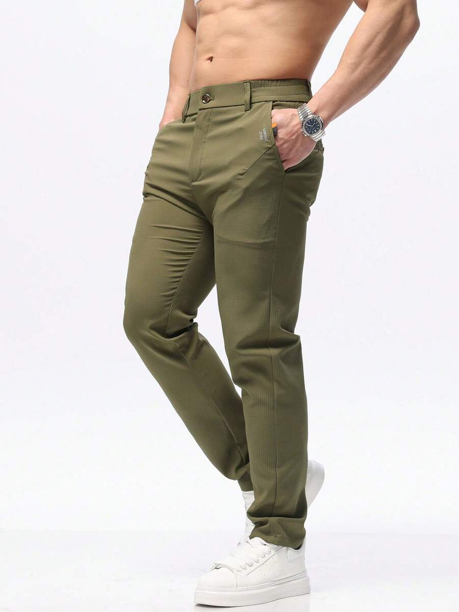 Men's Front Button Pocket Casual Pants | SHEIN UK
