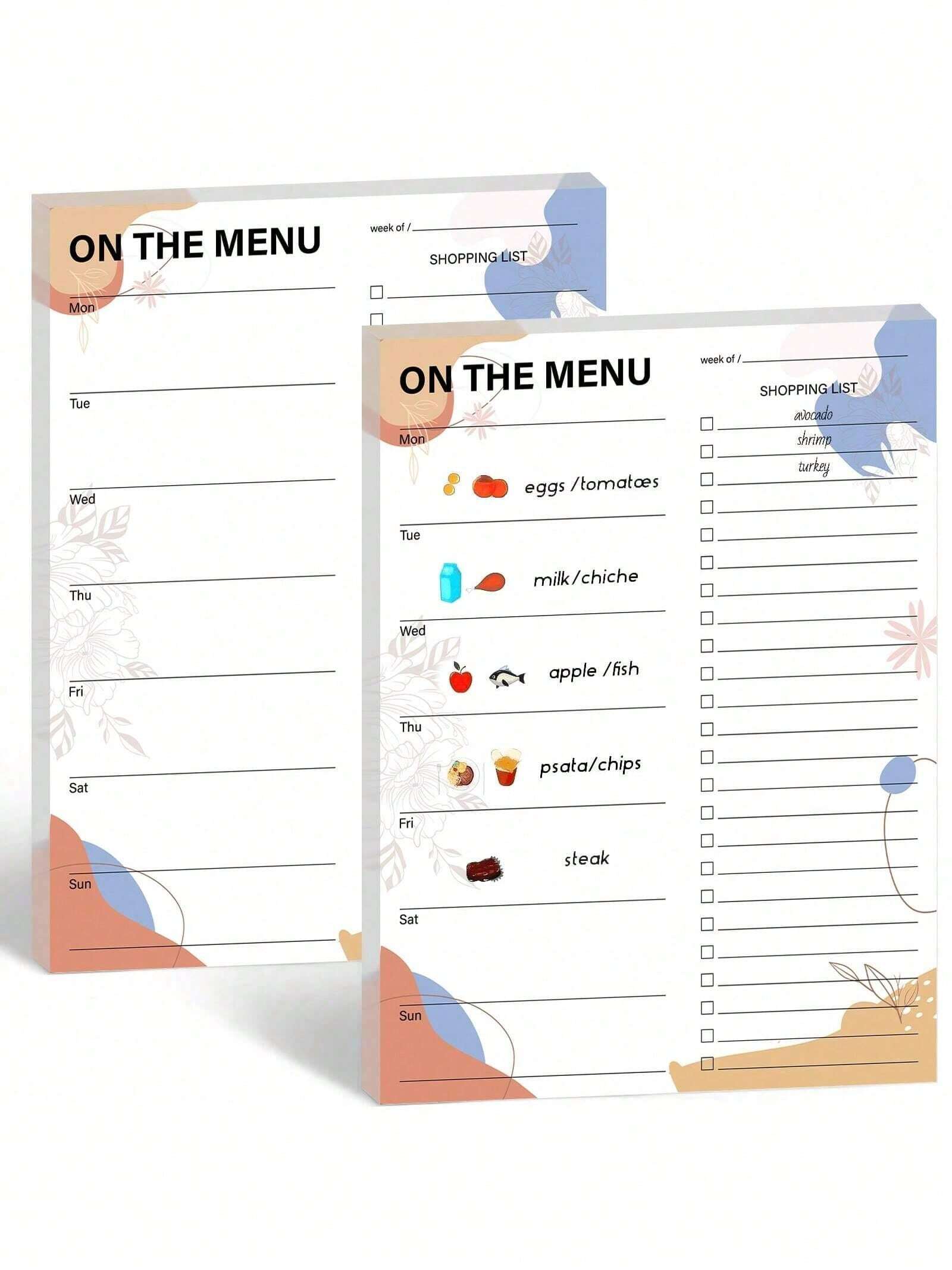 Trees Pianificatore di pasti magnetico e lista della spesa per ...