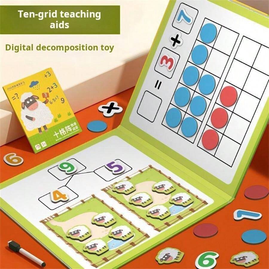 2-In-1 Addition And Subtraction Kindergarten Teaching Aids, Numeric ...